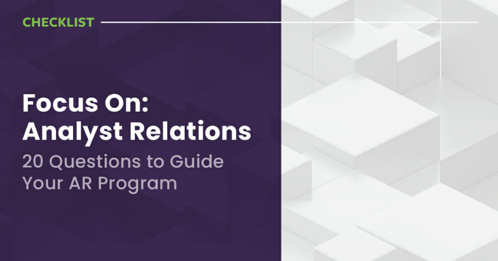 Analyst Relations: 20 Essential Questions to Optimize Your Program ...